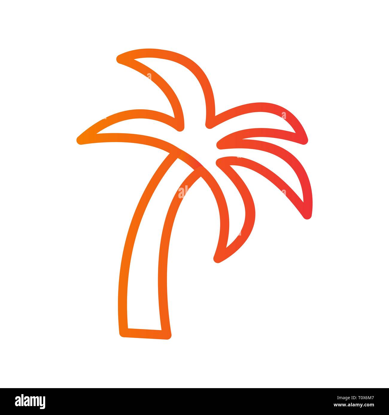 Illustration Palm Tree Icon Stock Photo - Alamy
