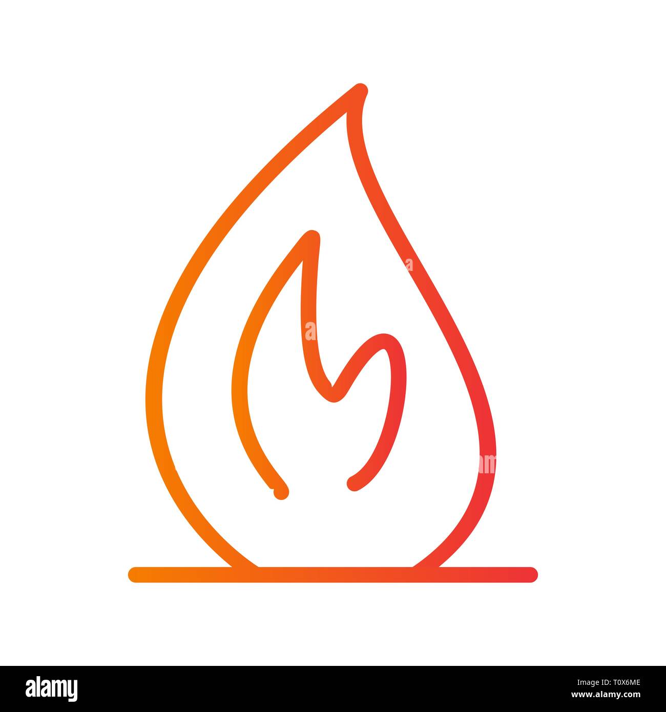 Illustration Fire Icon Stock Photo - Alamy