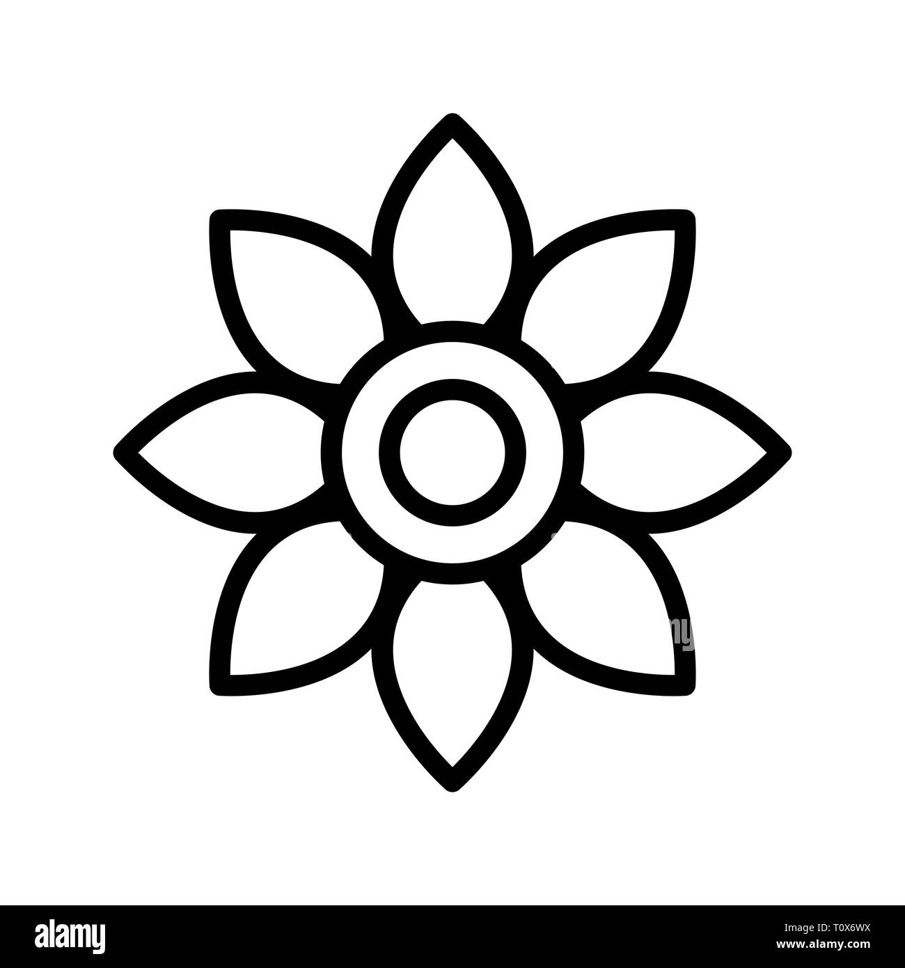 Flower 15 vector icon hi-res stock photography and images - Alamy