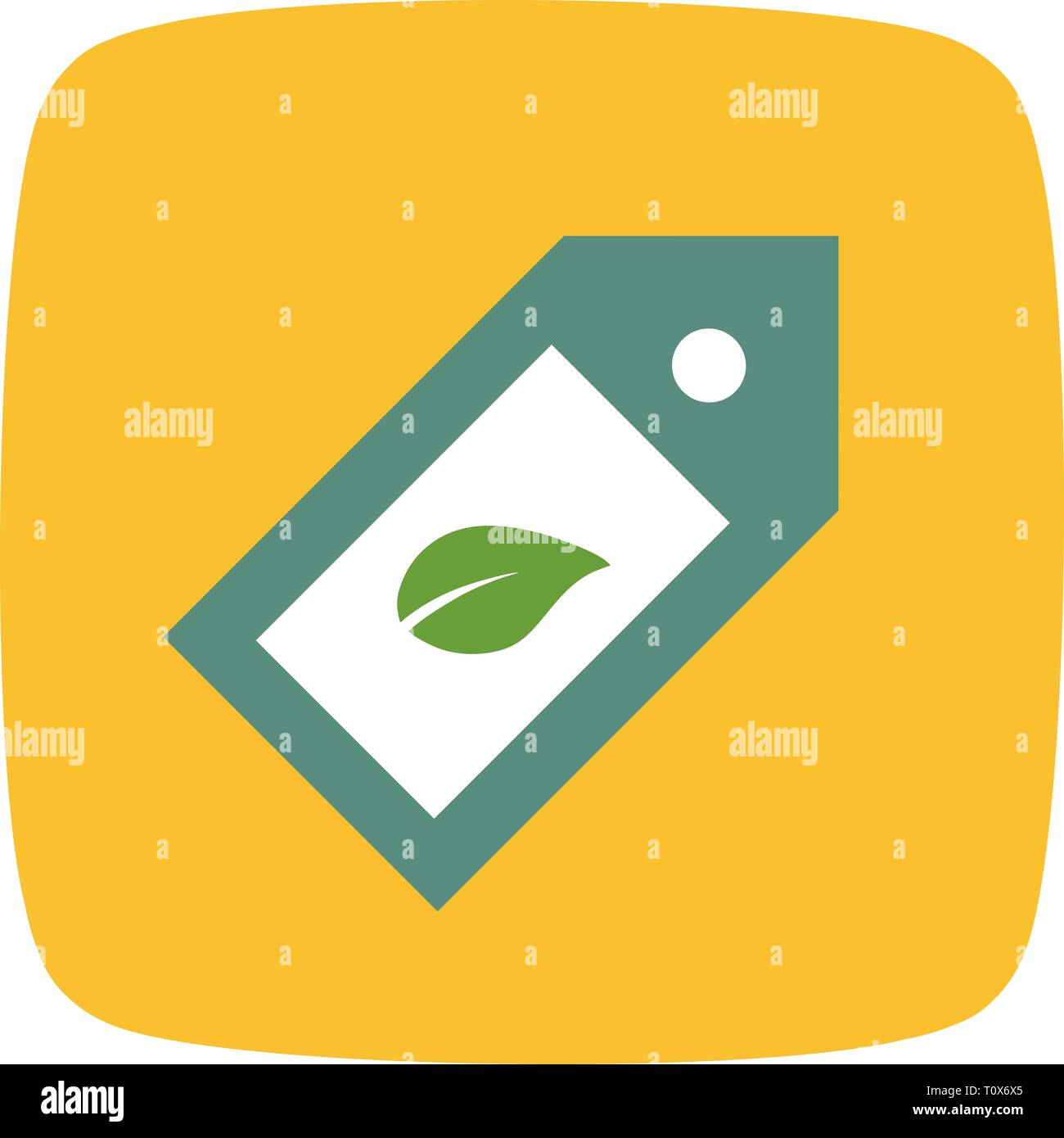 Illustration Eco Label Icon Stock Photo - Alamy