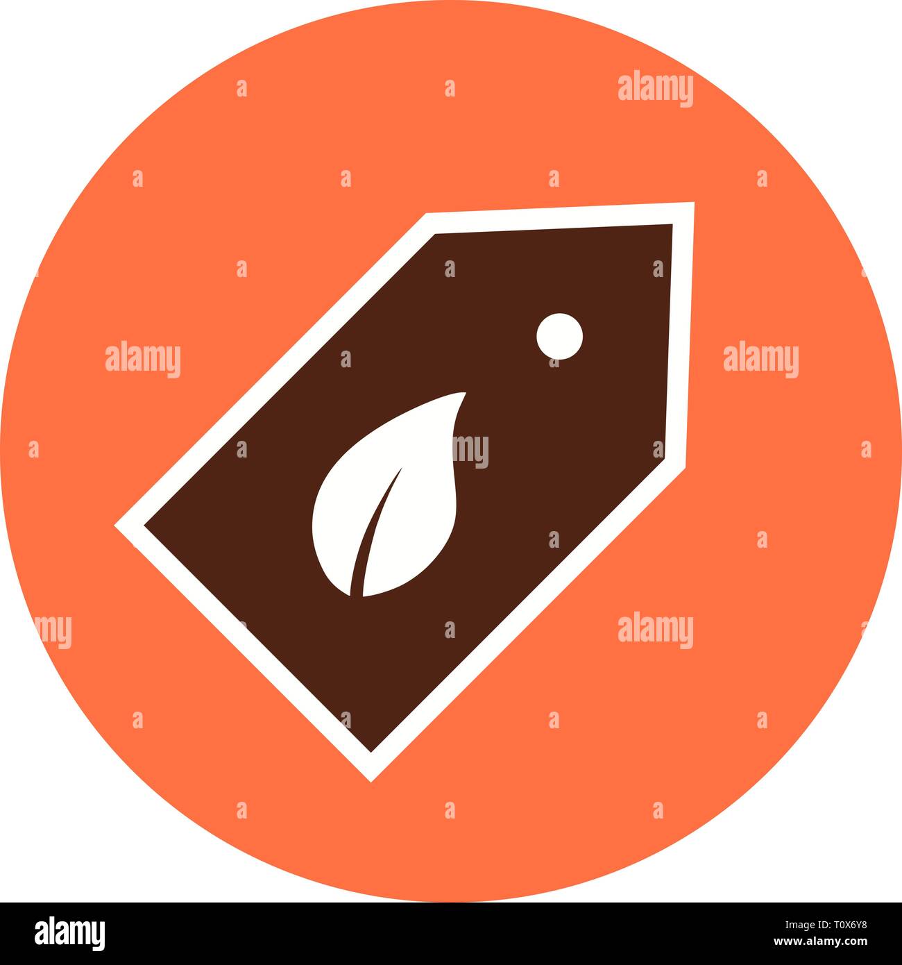 Illustration Eco Label Icon Stock Photo - Alamy