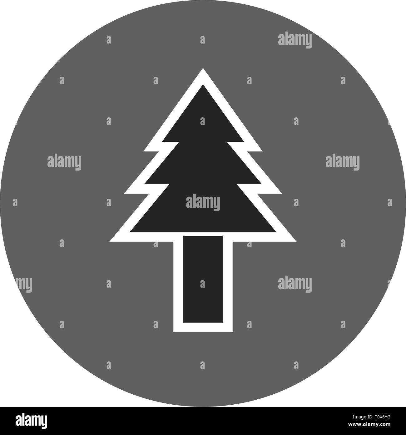 Illustration Pine Tree Icon Stock Photo - Alamy