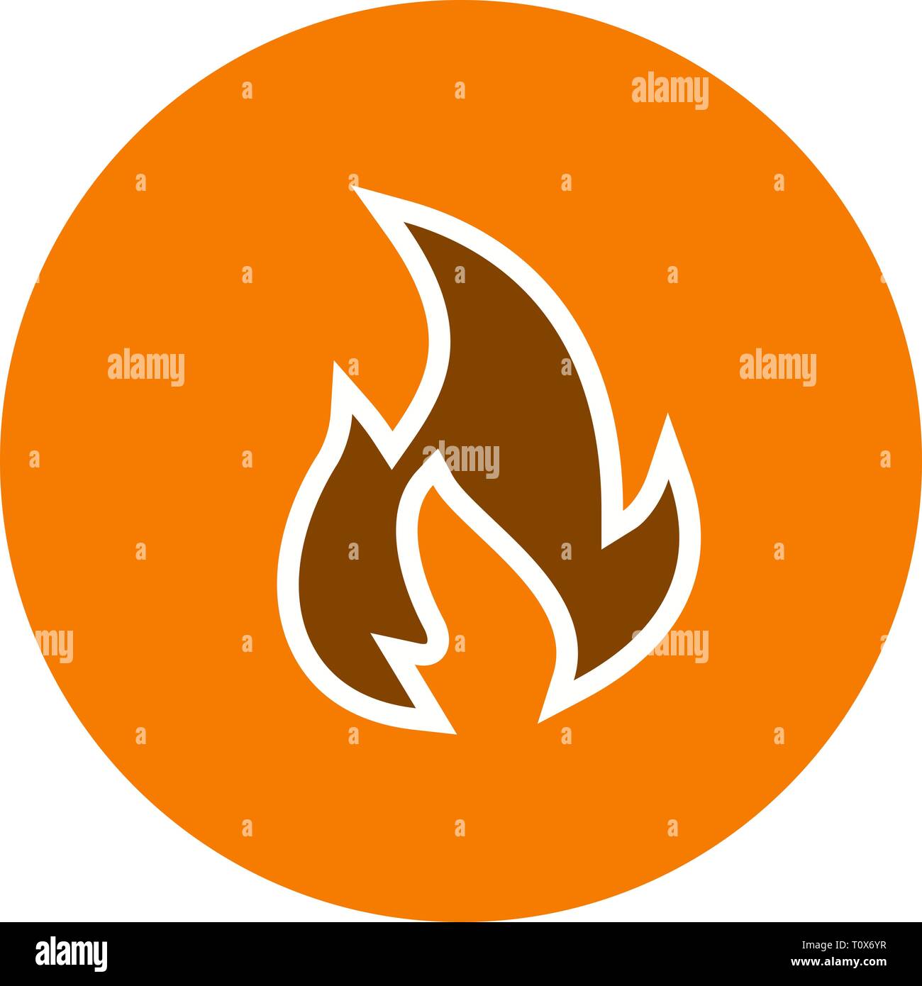 Illustration Fire Icon Stock Photo - Alamy