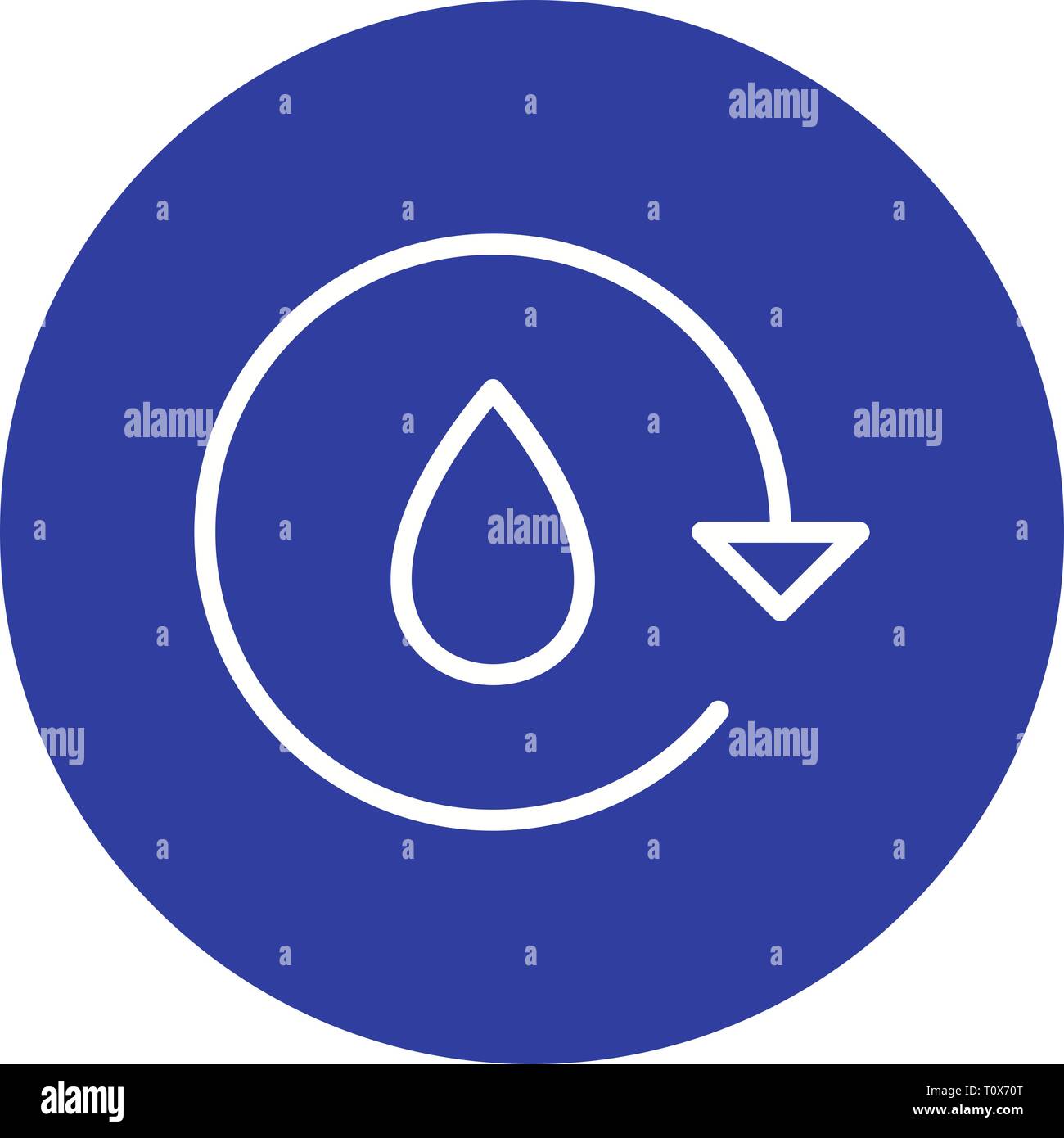 Illustration Water Recycle Icon Stock Photo - Alamy