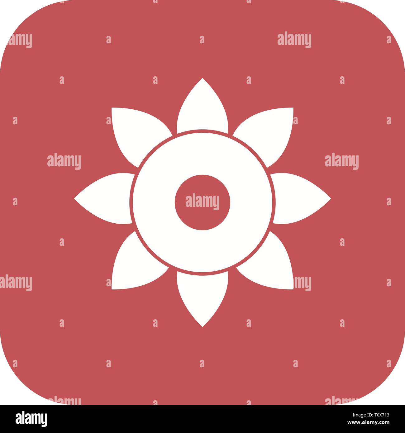 Flower 15 vector icon hi-res stock photography and images - Alamy