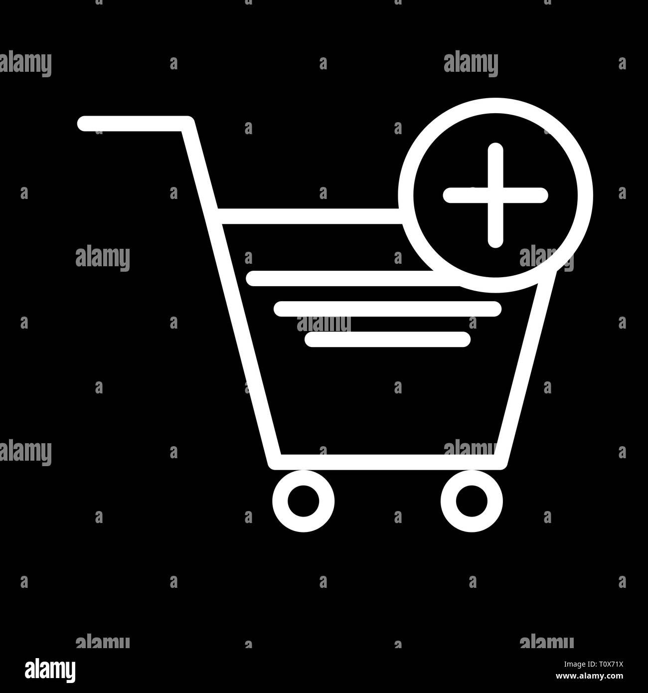 Illustration Add to Cart Vector Icon Stock Photo - Alamy