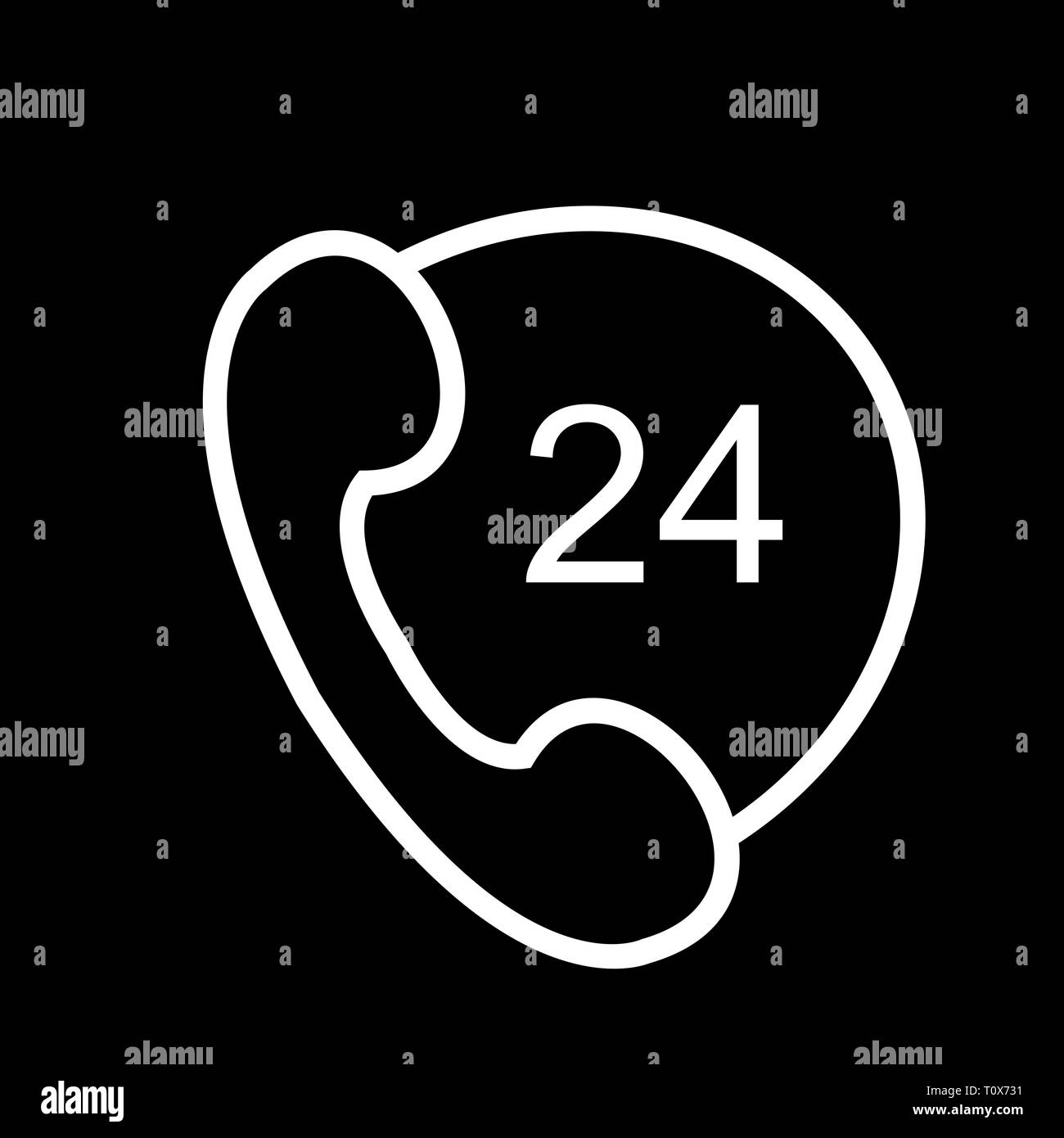 Illustration Phone Services Icon Stock Photo - Alamy