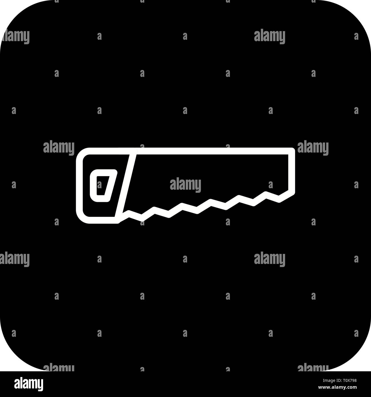 Illustration Saw Icon Stock Photo - Alamy