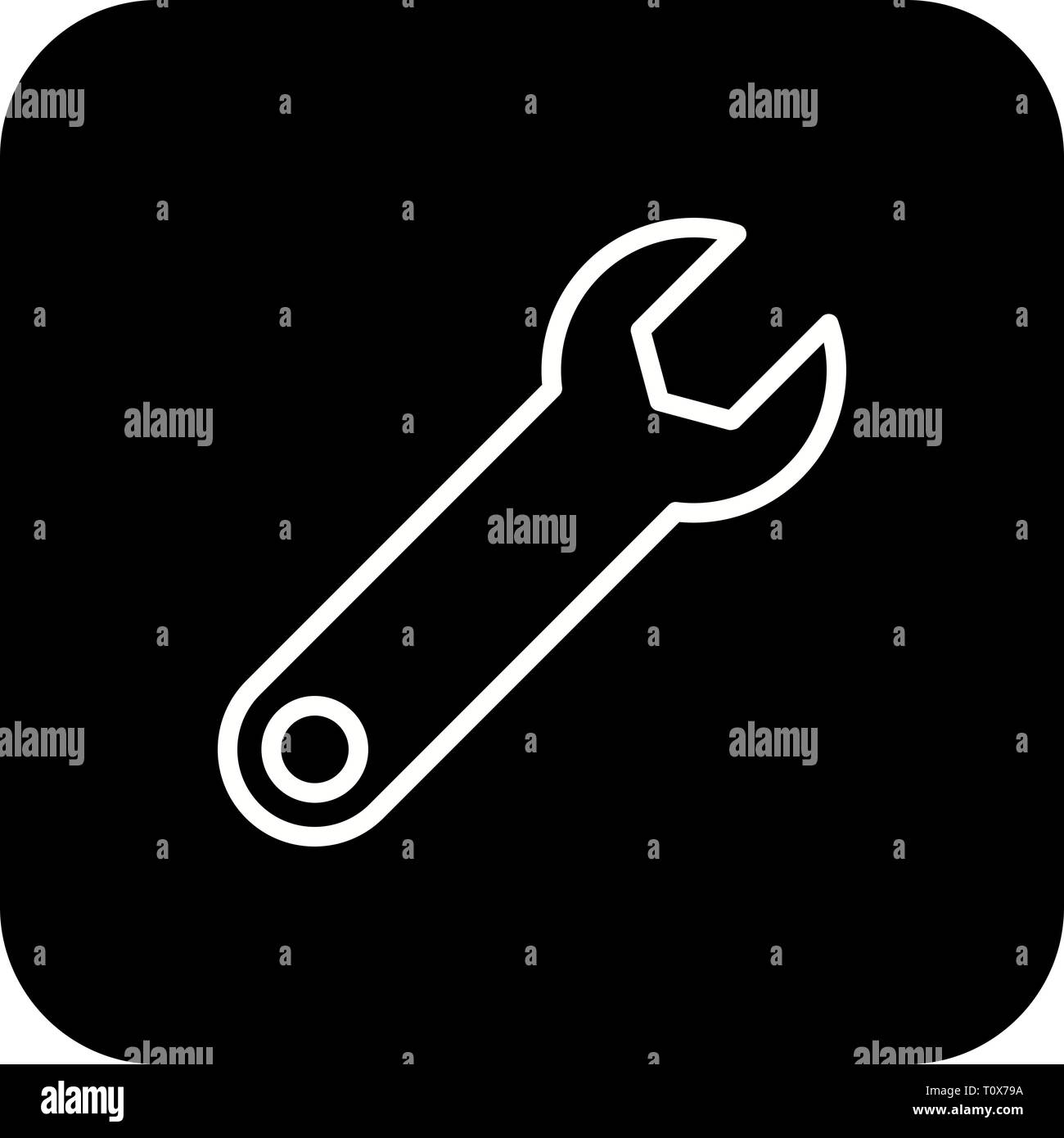 Illustration Wrench Icon Stock Photo - Alamy