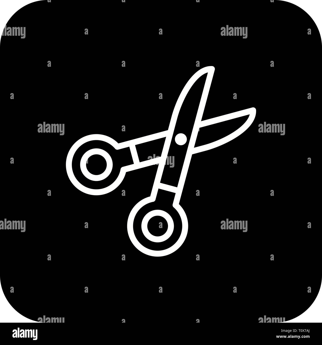 Illustration Scissor Icon Stock Photo - Alamy