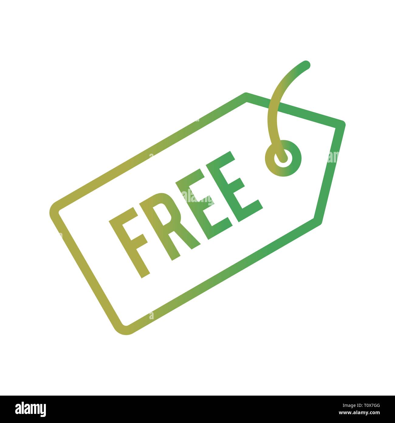 Illustration Free Tag Icon Stock Photo - Alamy