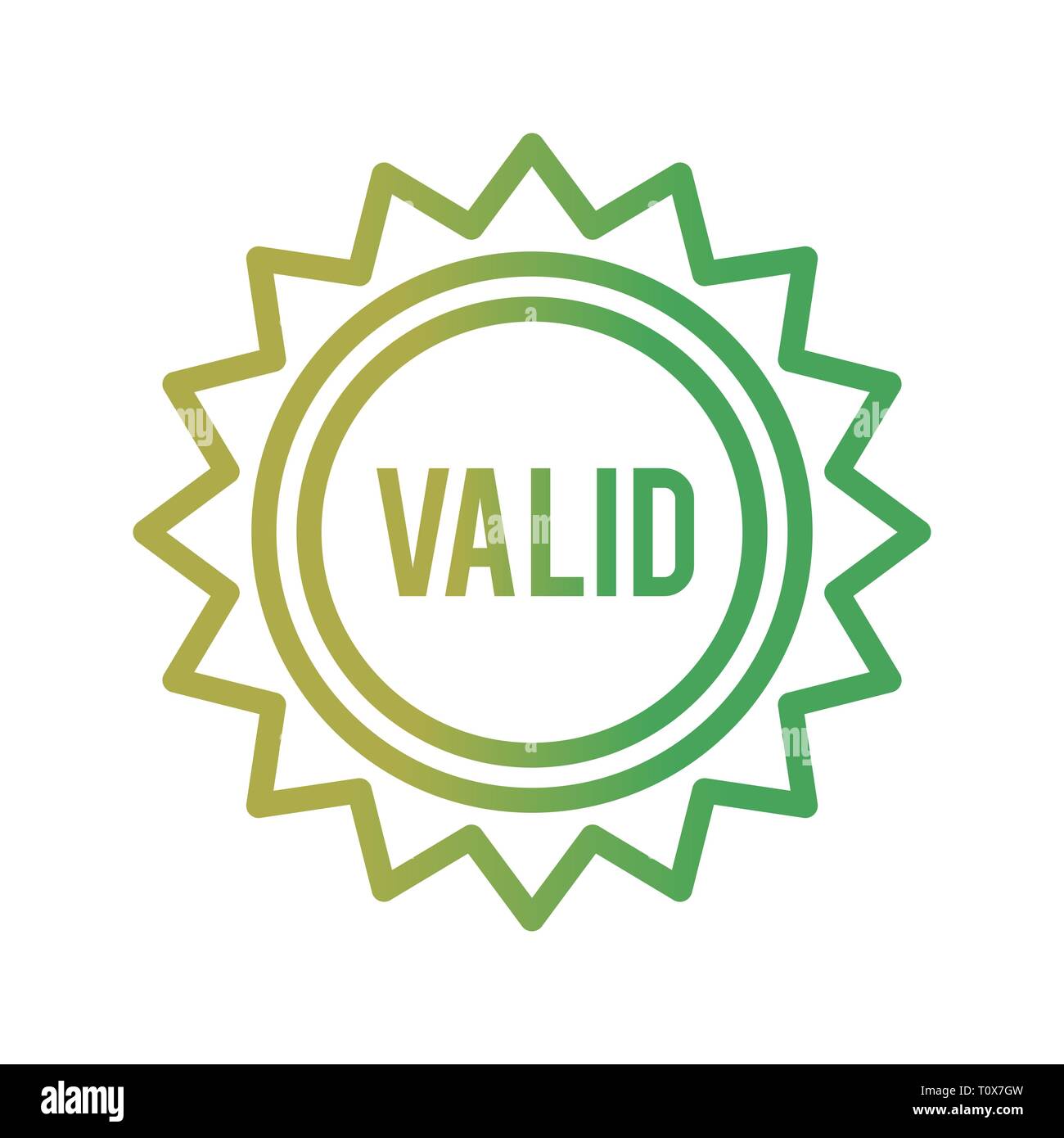 Illustration Valid Stamp Icon Stock Photo - Alamy