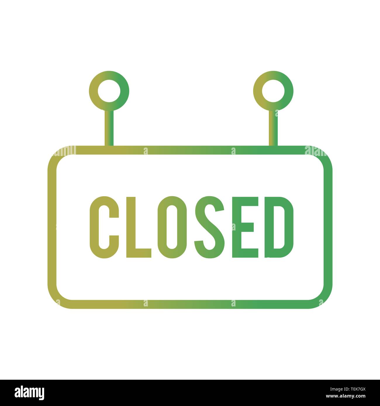 Illustration Closed Sign Icon Stock Photo - Alamy