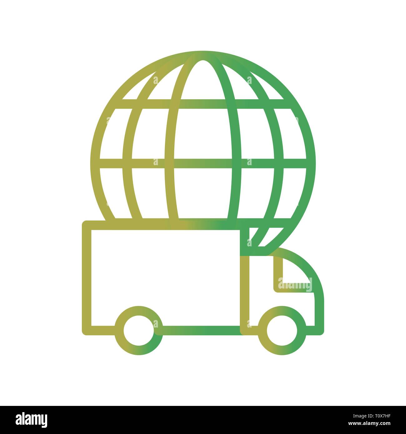 Illustration Global Delivery Icon Stock Photo - Alamy