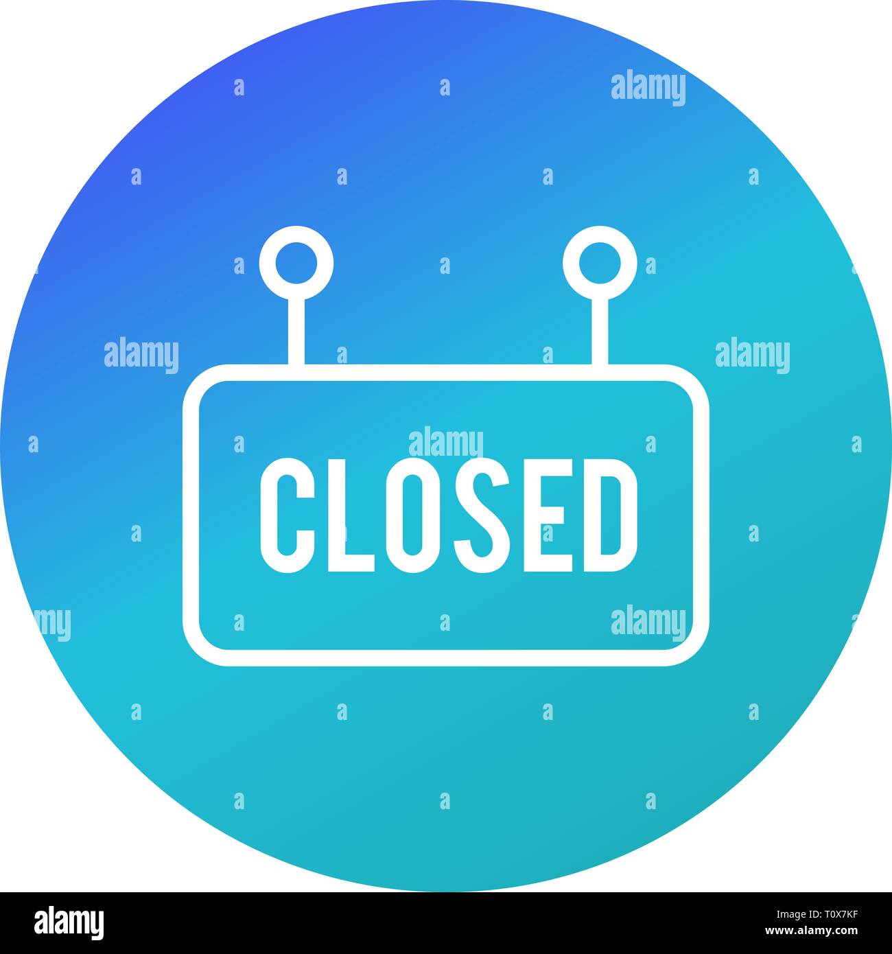 Illustration Closed Sign Icon Stock Photo - Alamy