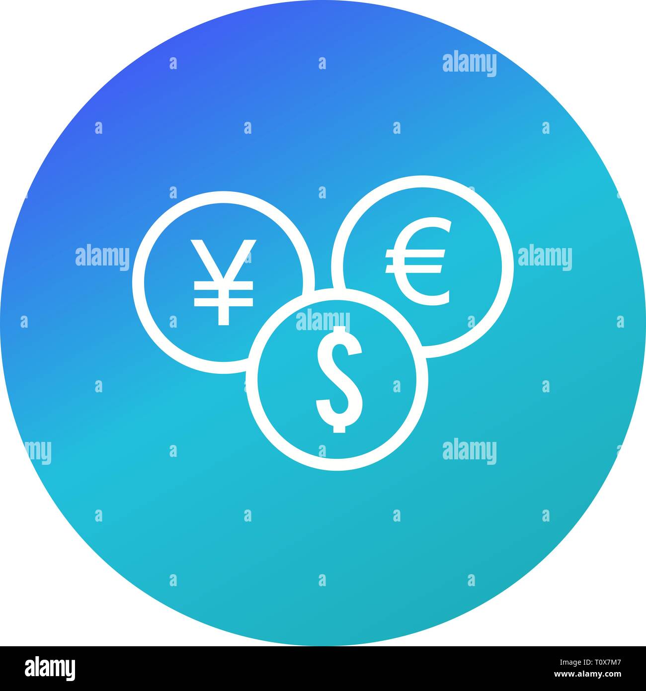 Illustration Currencies Icon Stock Photo - Alamy