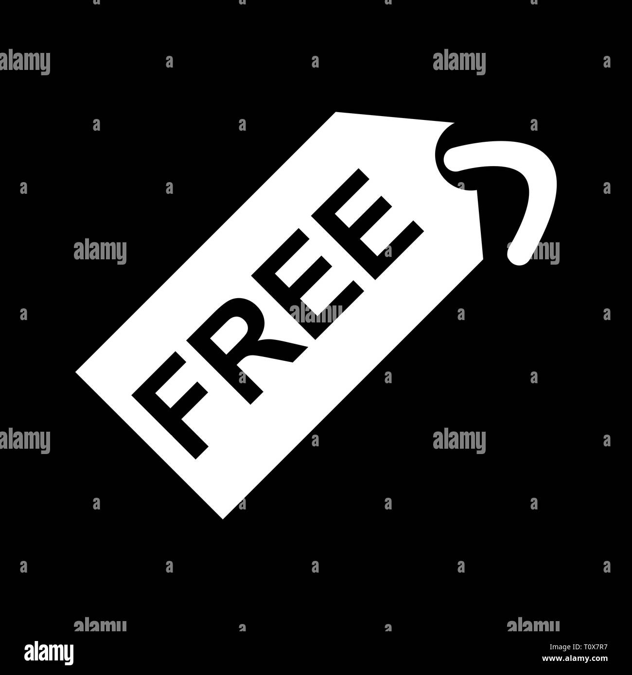 Illustration Free Tag Icon Stock Photo - Alamy