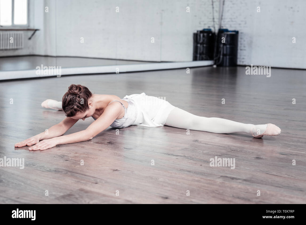 Professional ballet dancer practicing in the dancing hall Stock Photo ...