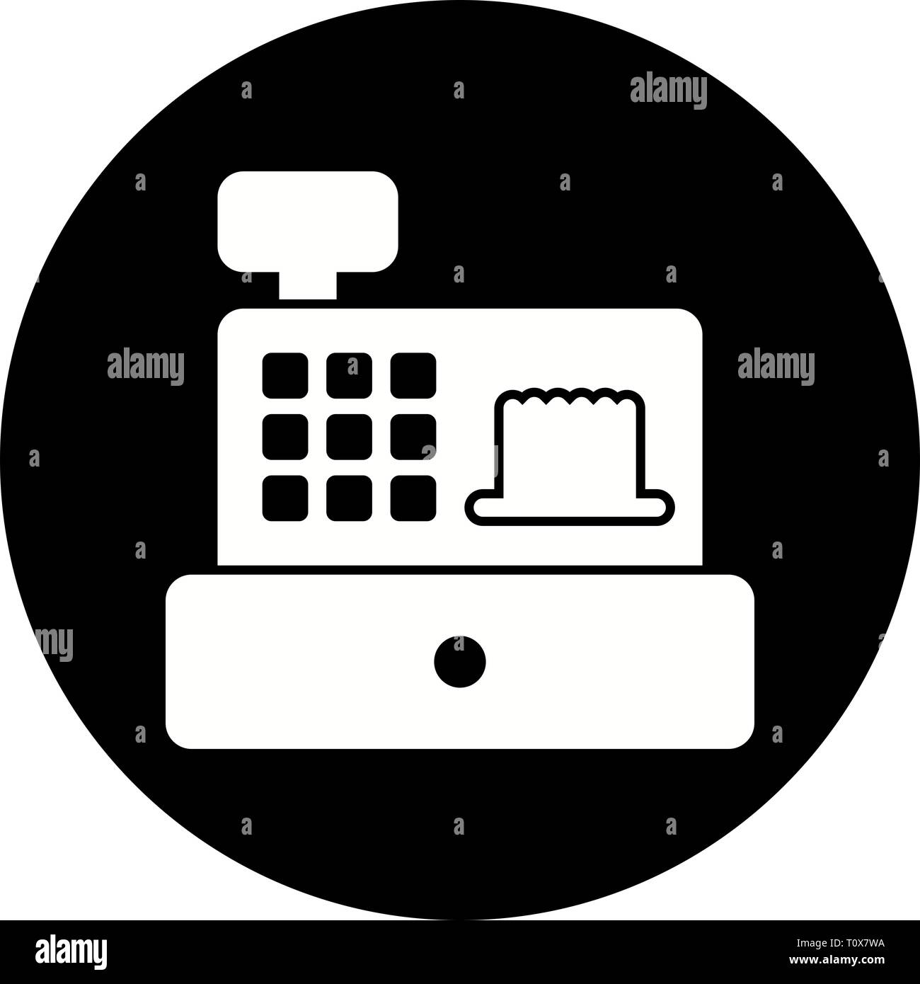 Illustration Cash Counter Icon Stock Photo - Alamy