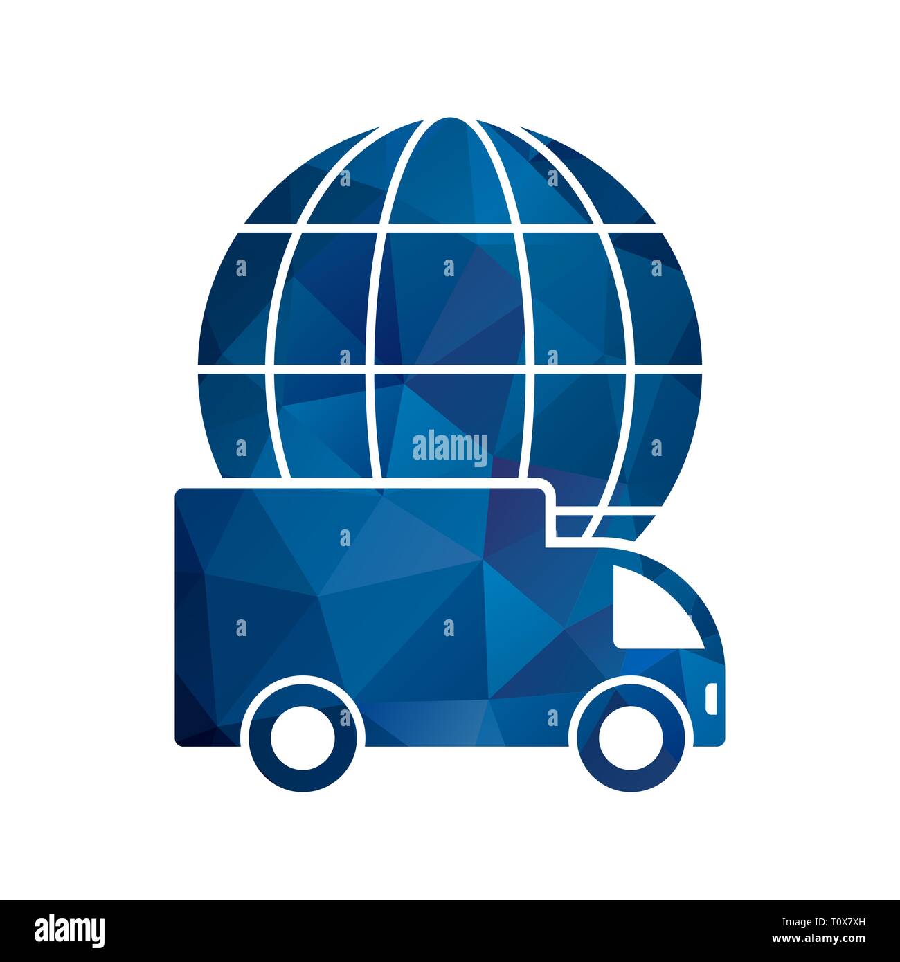 Illustration Global Delivery Icon Stock Photo - Alamy