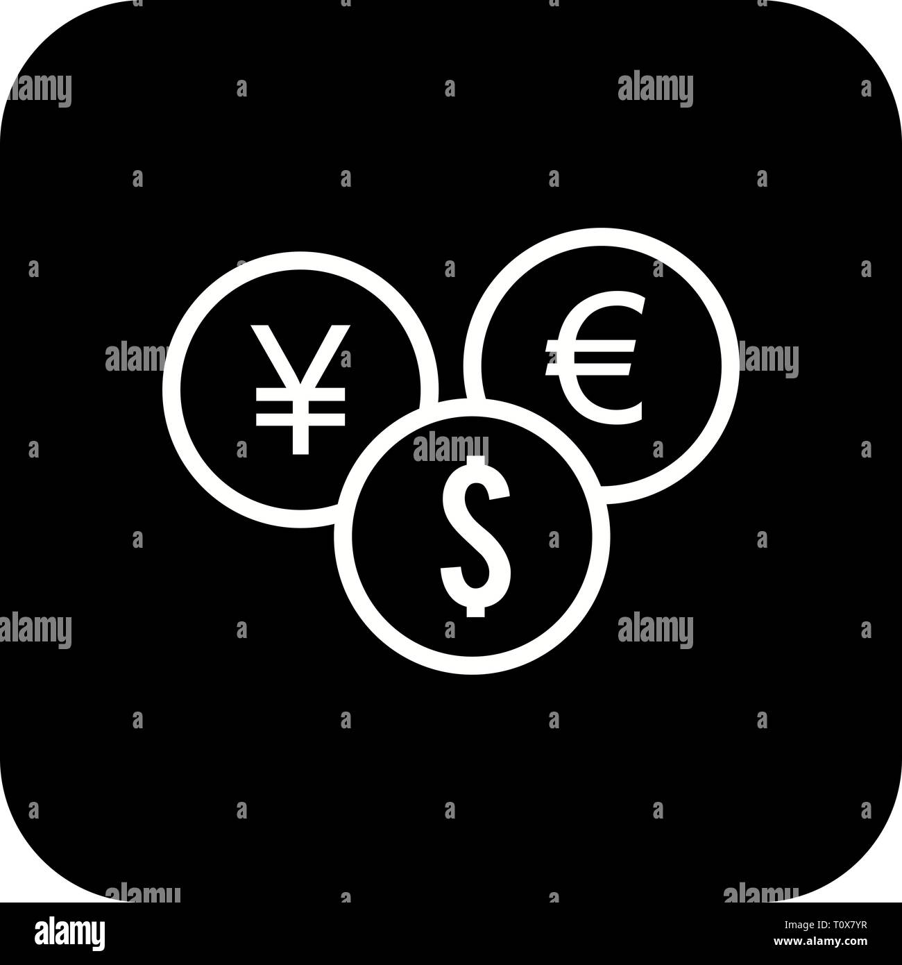 Illustration Currencies Icon Stock Photo - Alamy