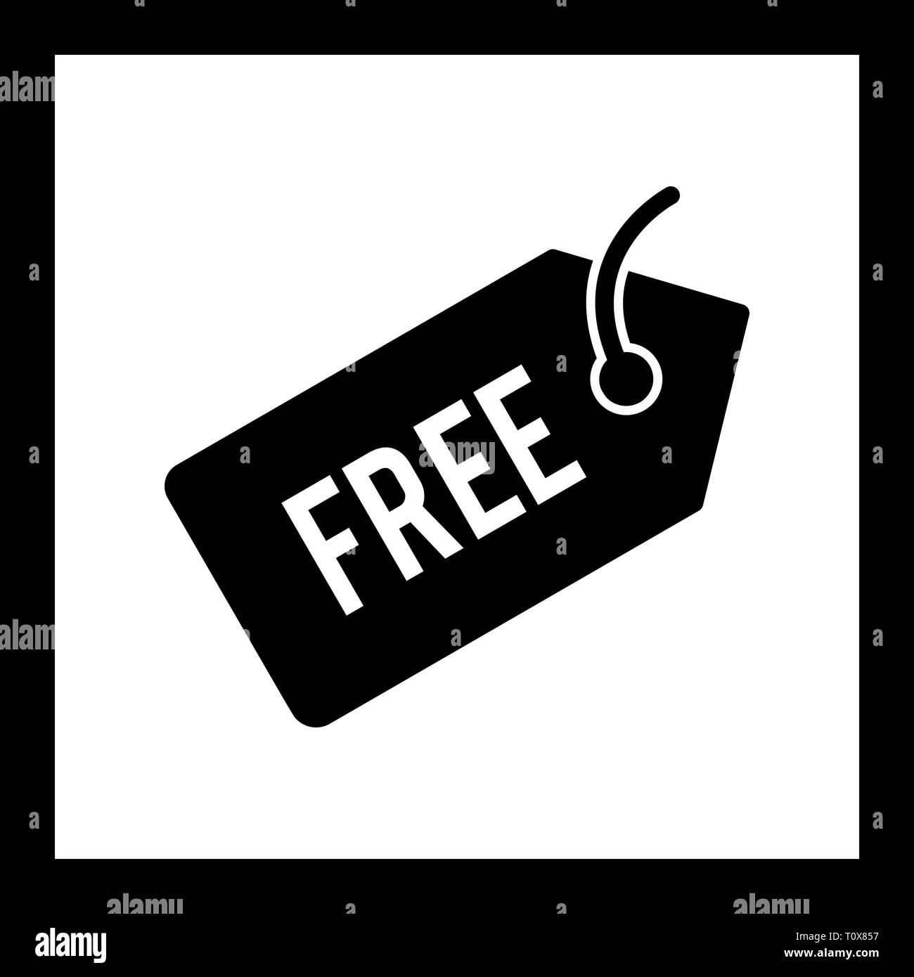 Illustration Free Tag Icon Stock Photo - Alamy