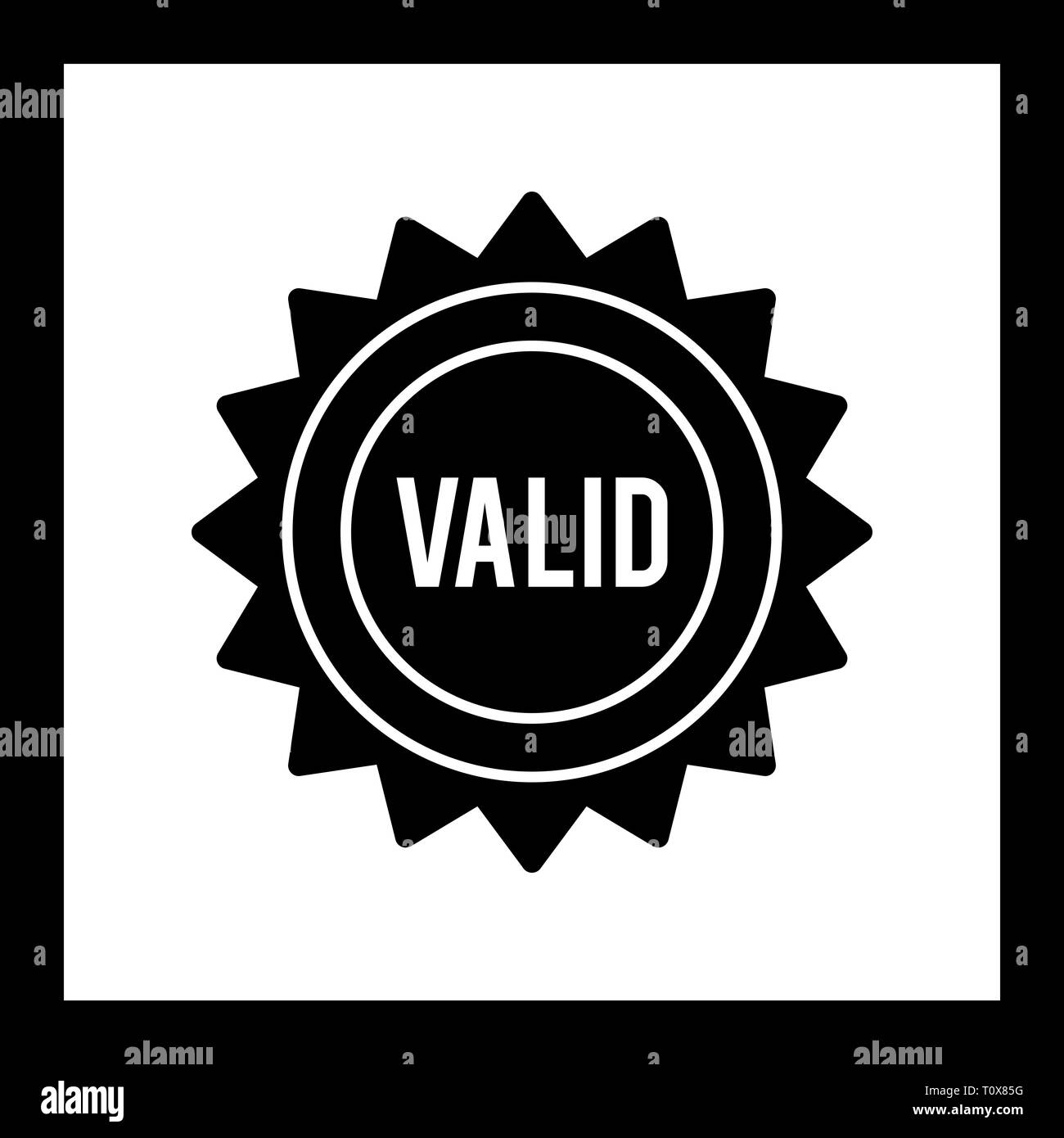 Illustration Valid Stamp Icon Stock Photo - Alamy