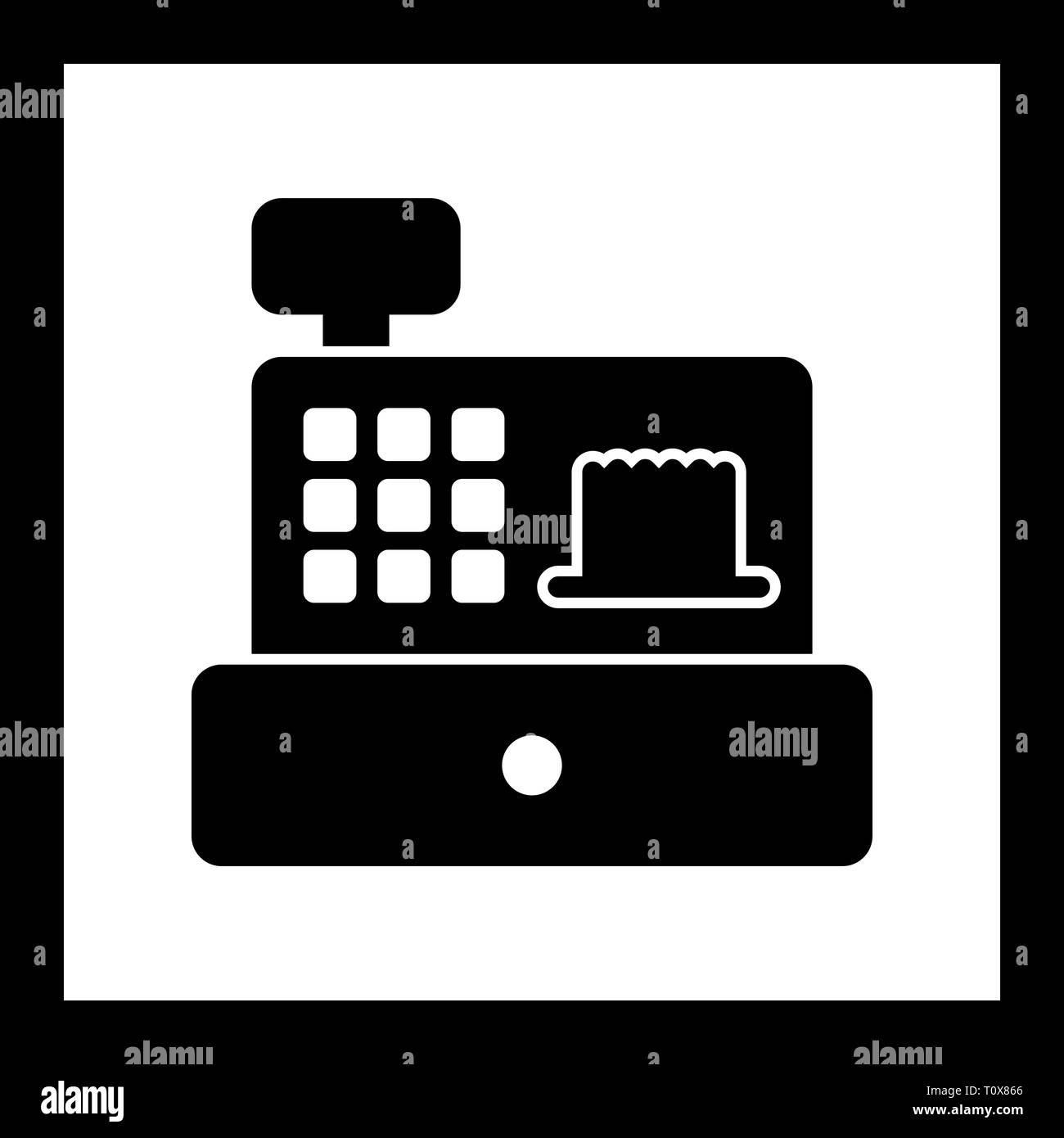 Illustration Cash Counter Icon Stock Photo - Alamy