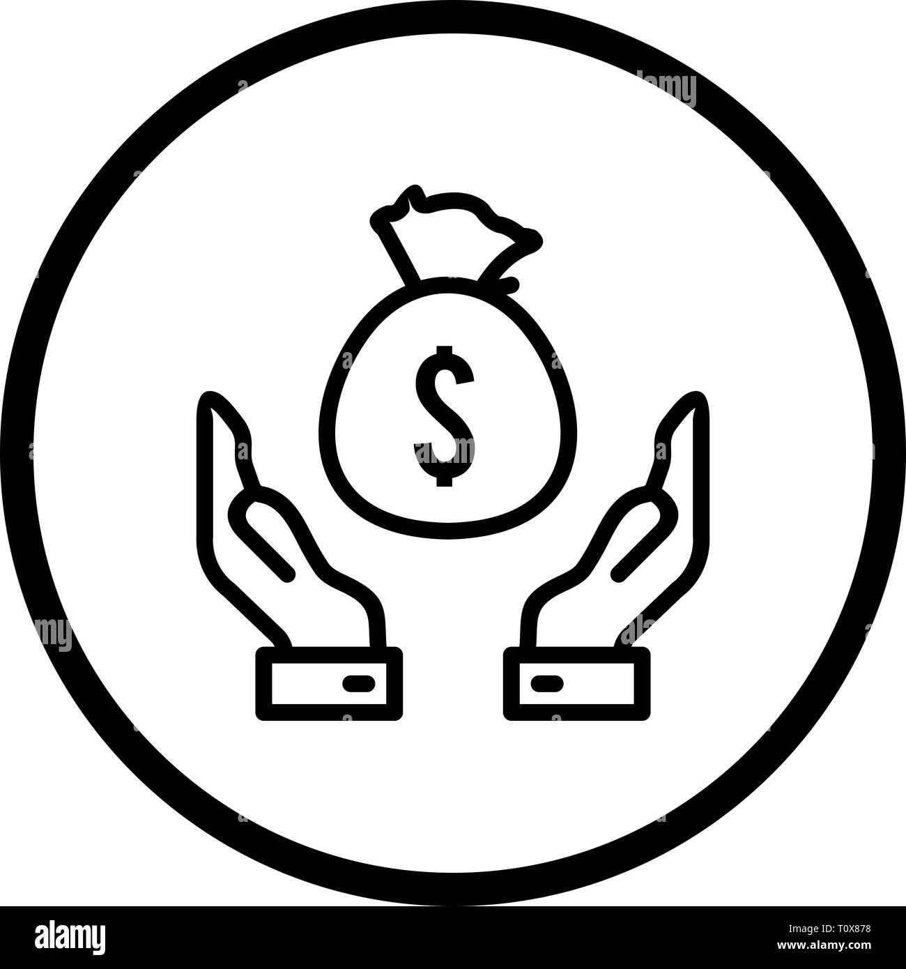 Illustration saving Icon Stock Photo - Alamy