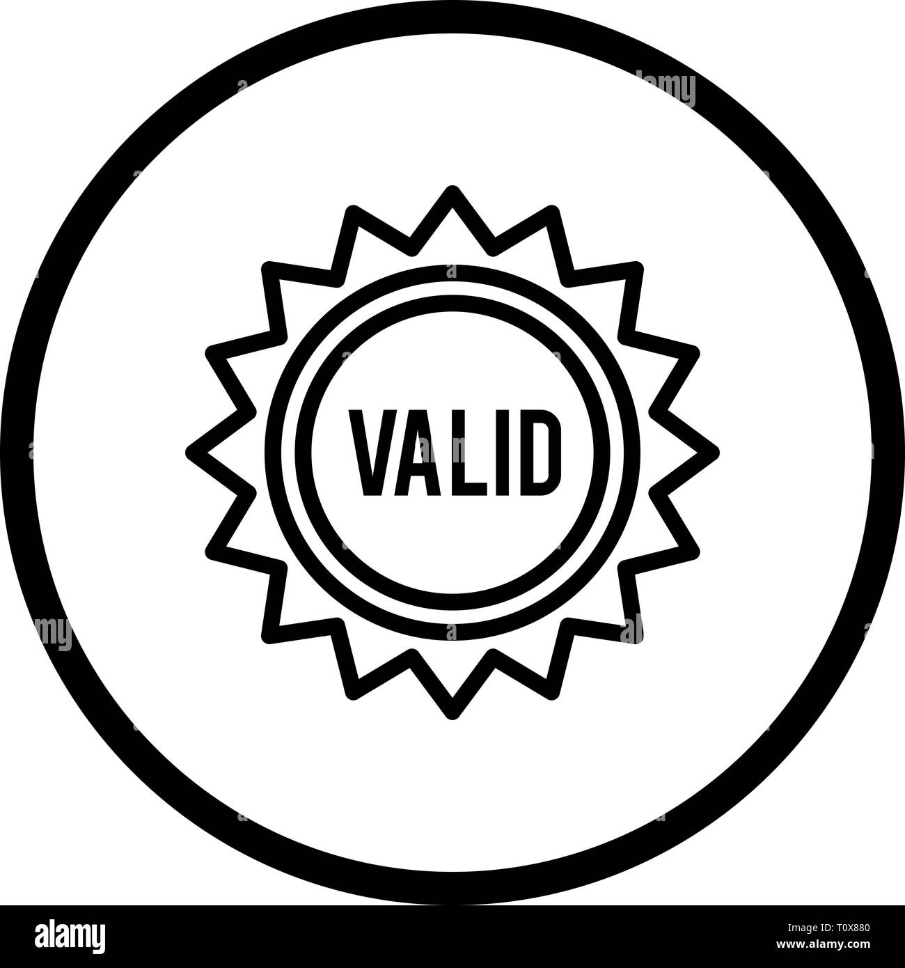 Illustration Valid Stamp Icon Stock Photo - Alamy