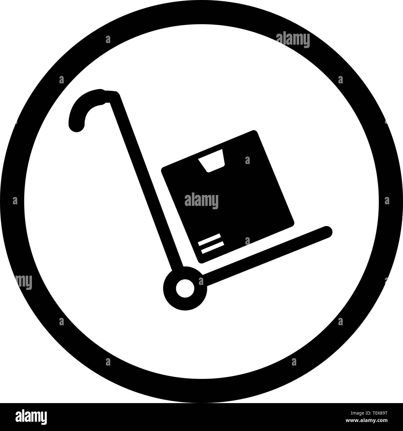 Illustration Trolley Icon Stock Photo - Alamy