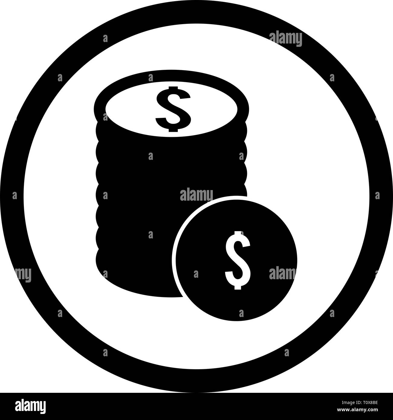 Illustration Coins Icon Stock Photo - Alamy