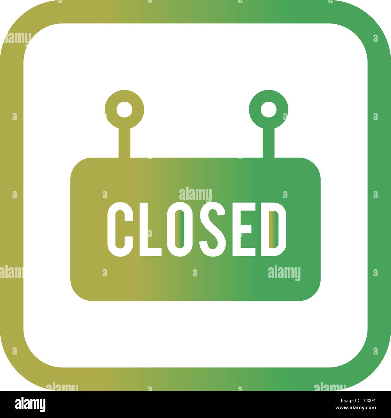 Illustration Closed Sign Icon Stock Photo - Alamy