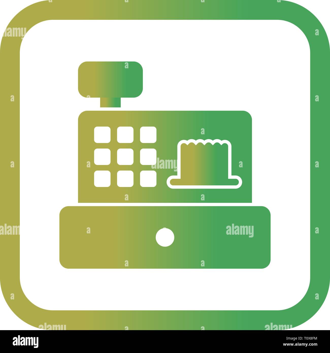 Illustration Cash Counter Icon Stock Photo - Alamy