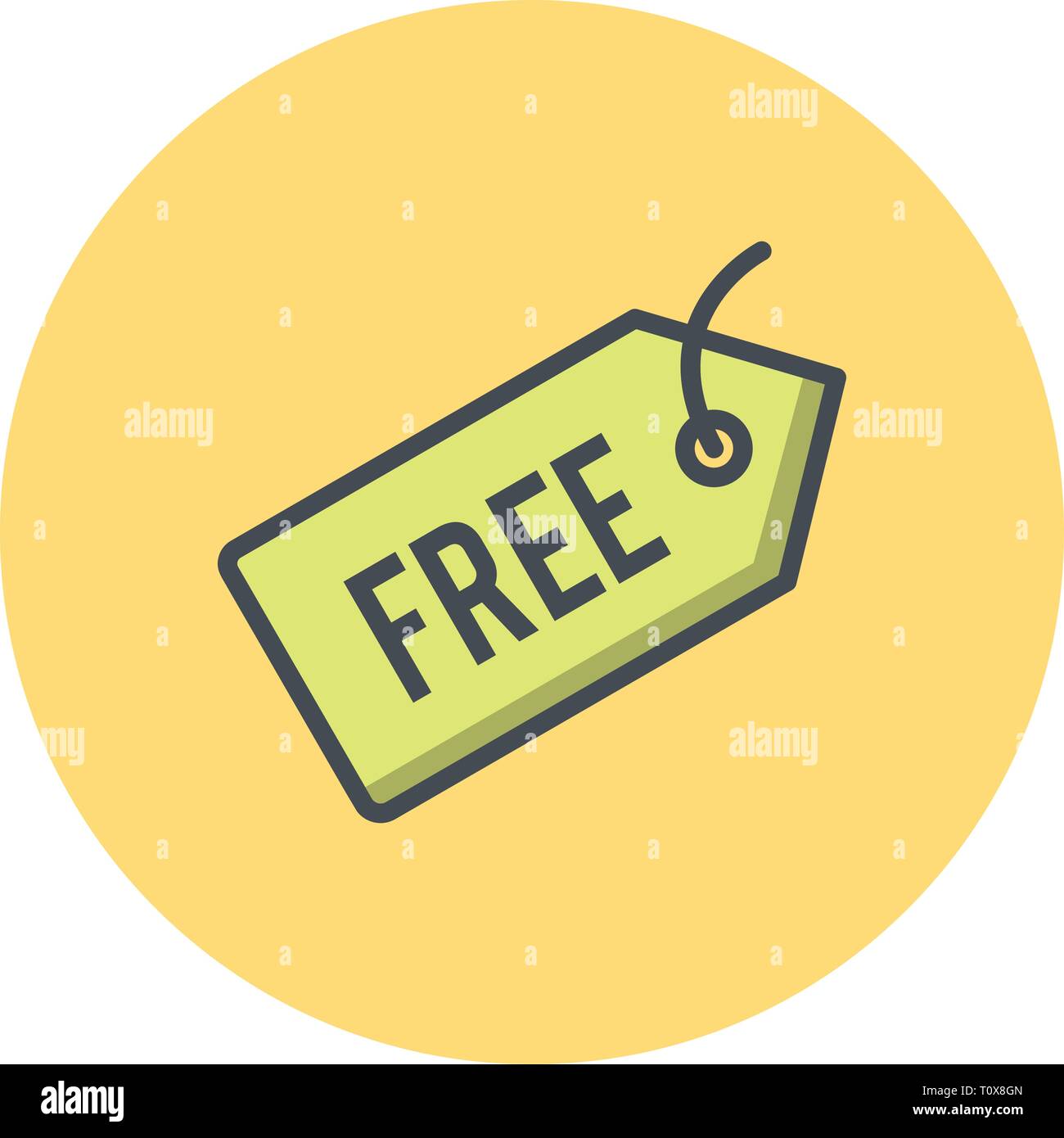 Illustration Free Tag Icon Stock Photo - Alamy