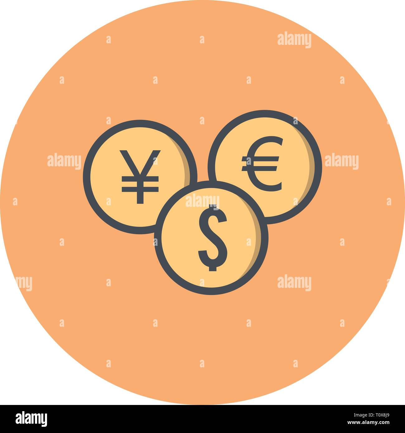 Illustration Currencies Icon Stock Photo - Alamy