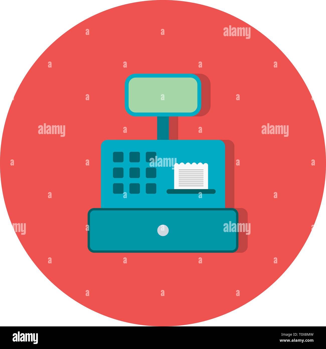 Illustration Cash Counter Icon Stock Photo - Alamy