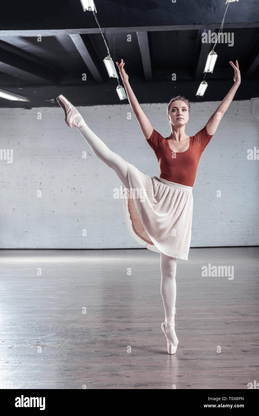 Balance Standing One Leg Tiptoe High Resolution Stock Photography and ...