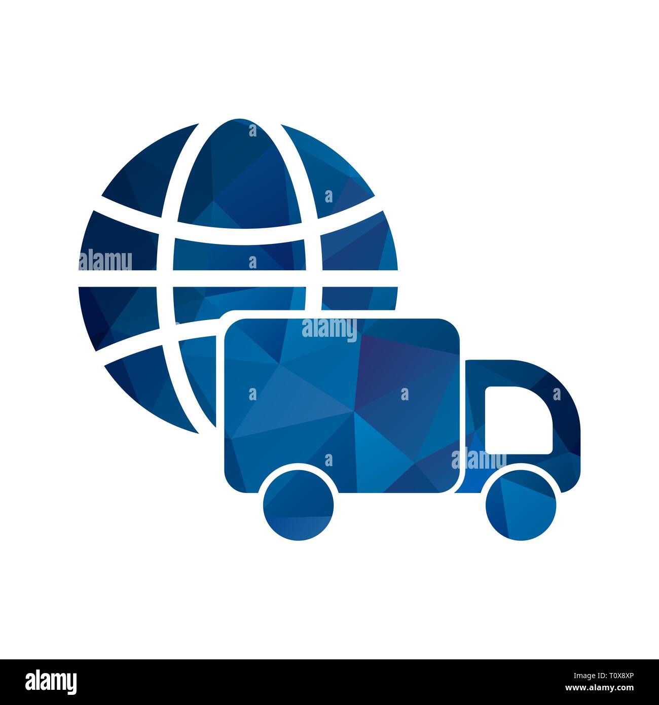 Illustration Global Delivery Icon Stock Photo - Alamy
