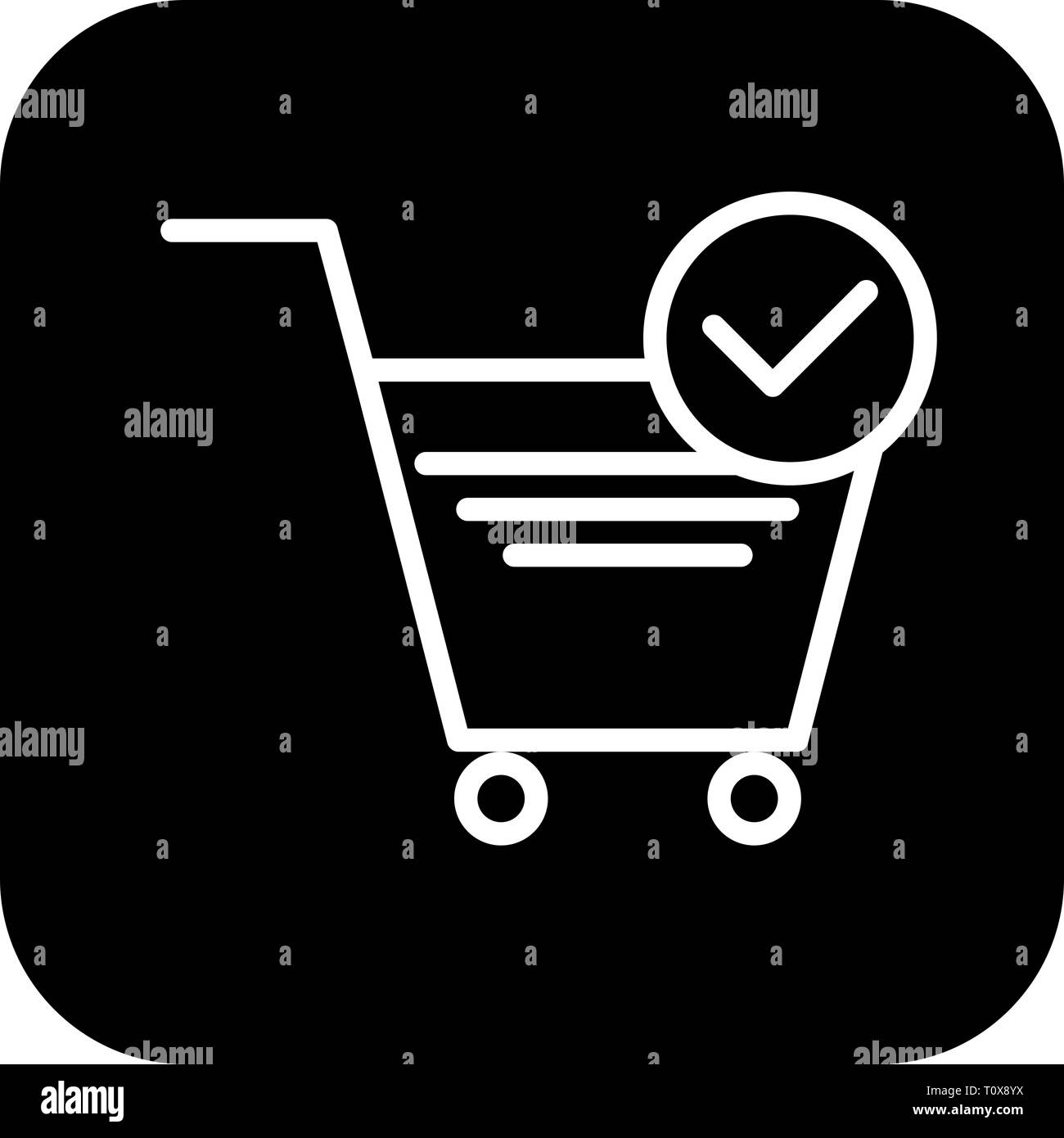 Illustration Verified Cart Items Icon Stock Photo - Alamy