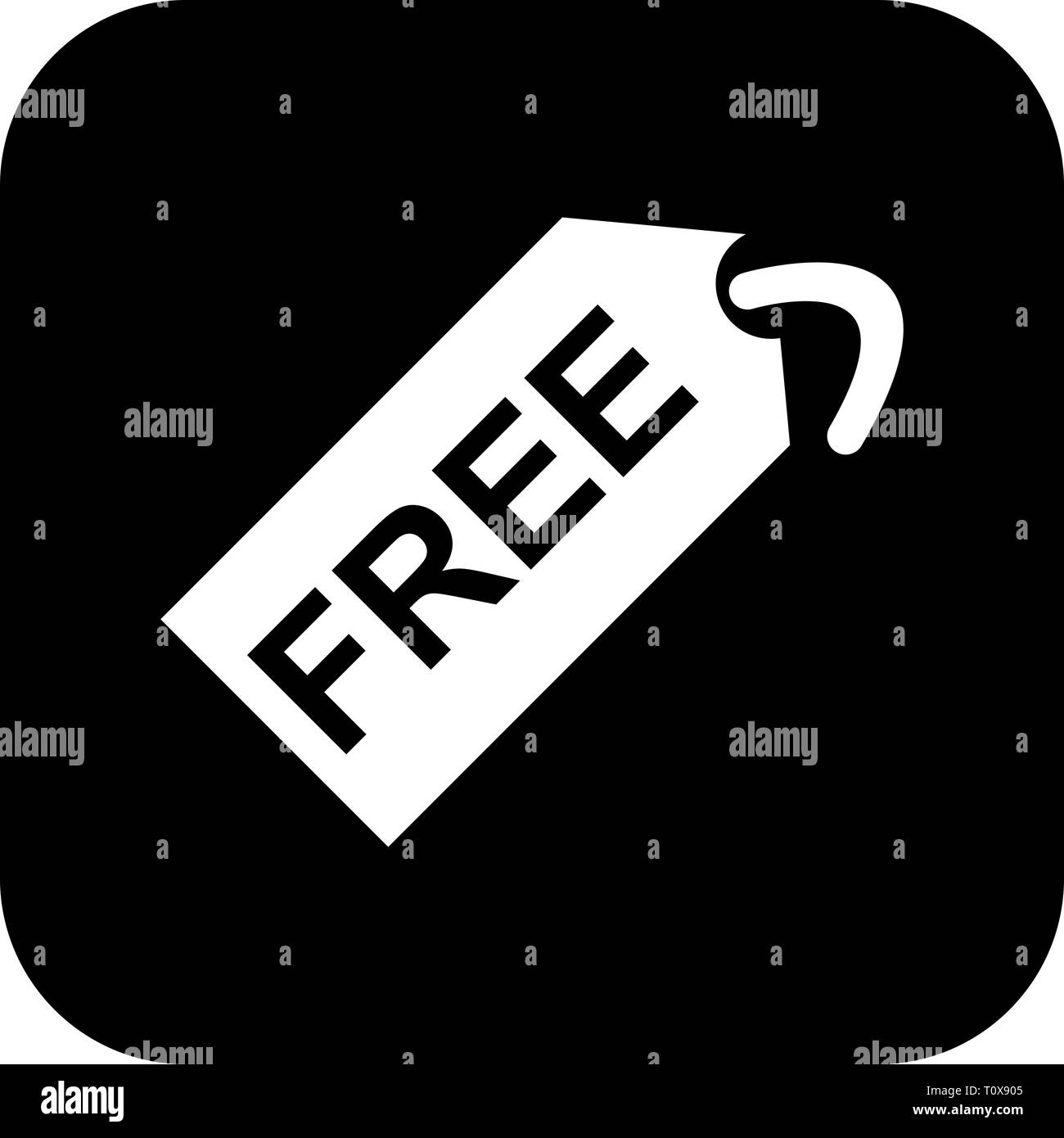 Illustration Free Tag Icon Stock Photo - Alamy