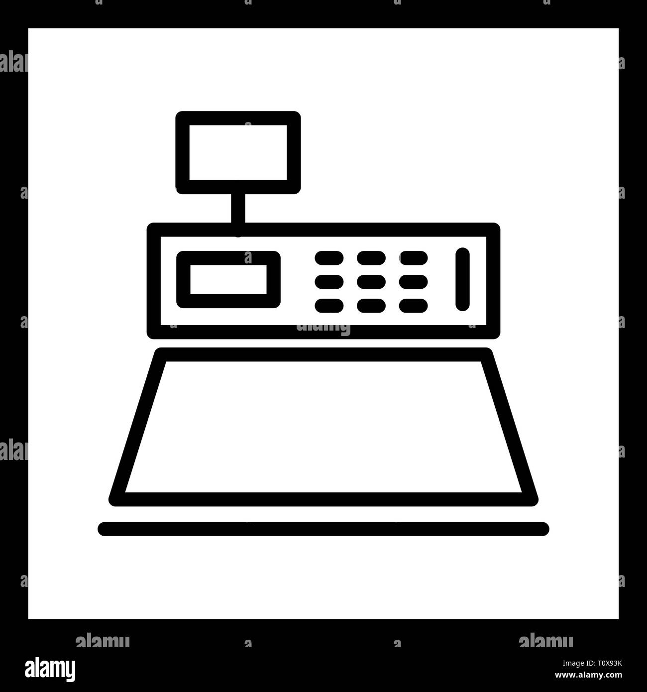 Illustration Cash Counter Icon Stock Photo - Alamy