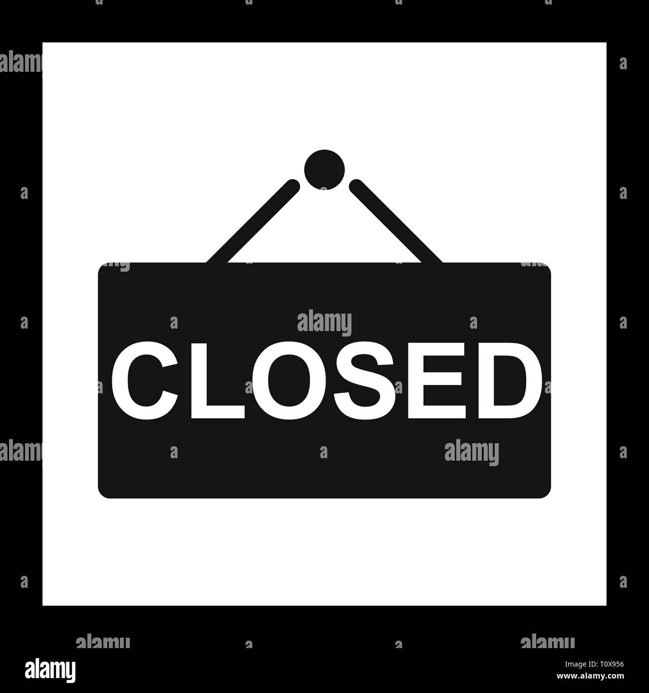 Illustration Closed Sign Icon Stock Photo - Alamy