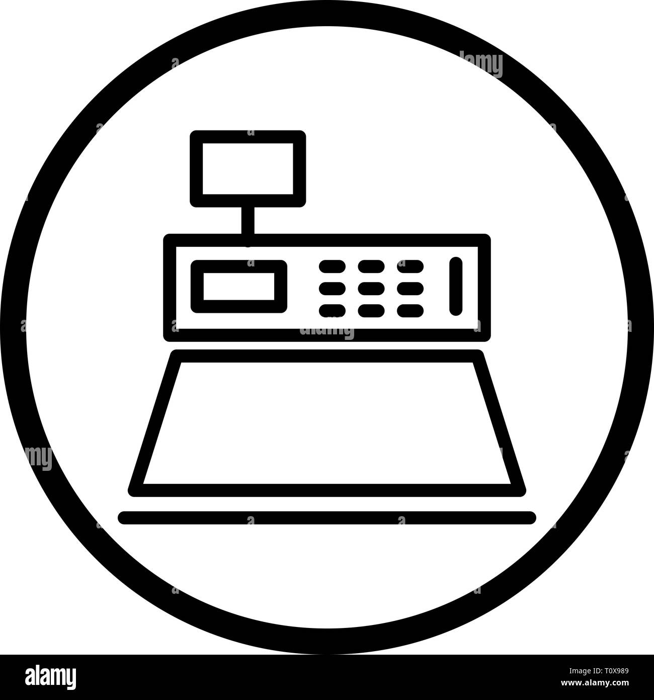 Illustration Cash Counter Icon Stock Photo - Alamy