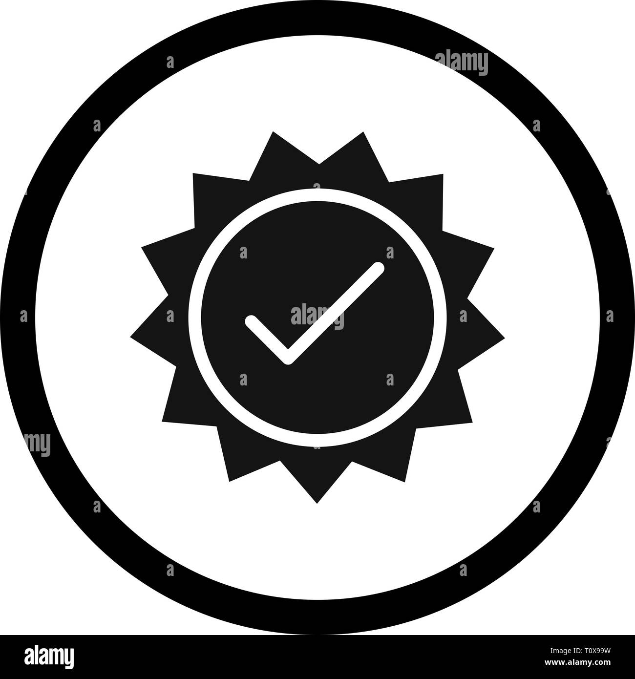 Illustration Valid Stamp Icon Stock Photo - Alamy
