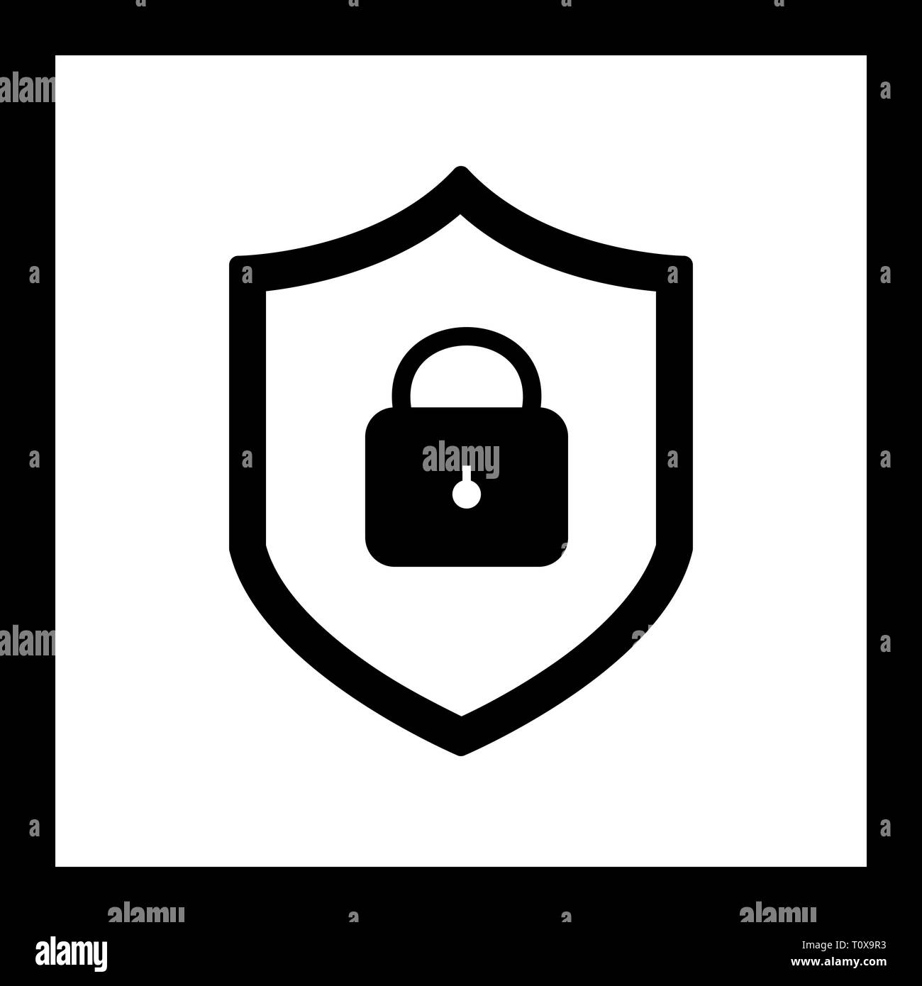 Illustration Online Protection Icon Stock Photo - Alamy