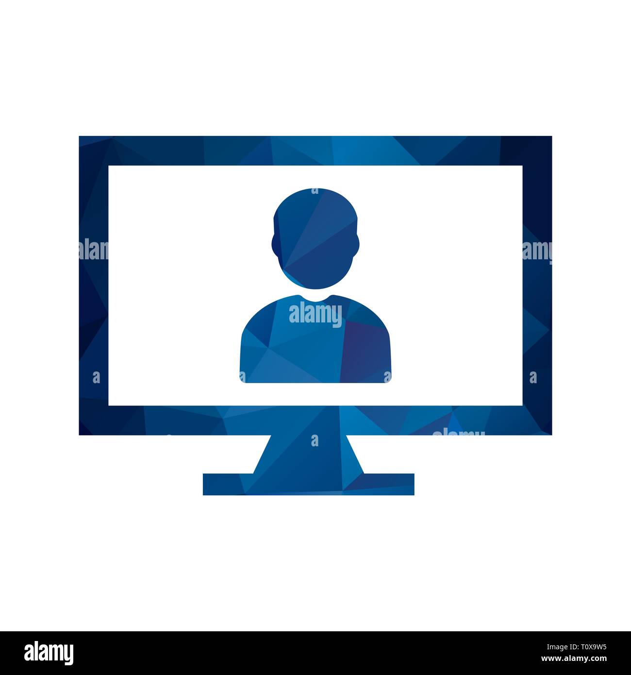 Illustration Online Work Icon Stock Photo - Alamy