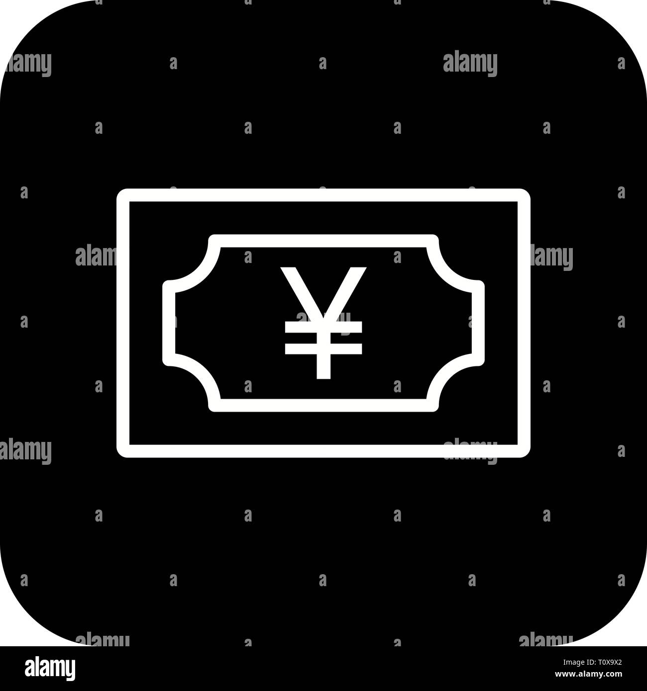 Illustration Yen Icon Stock Photo - Alamy