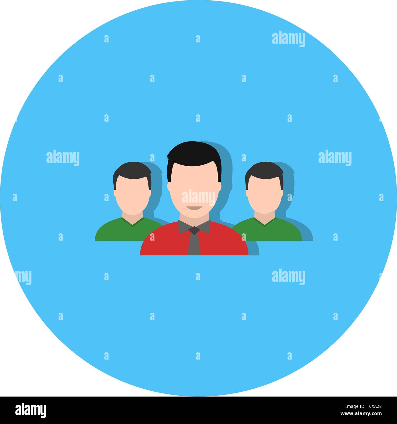 Illustration Leader of Group Icon Stock Photo - Alamy
