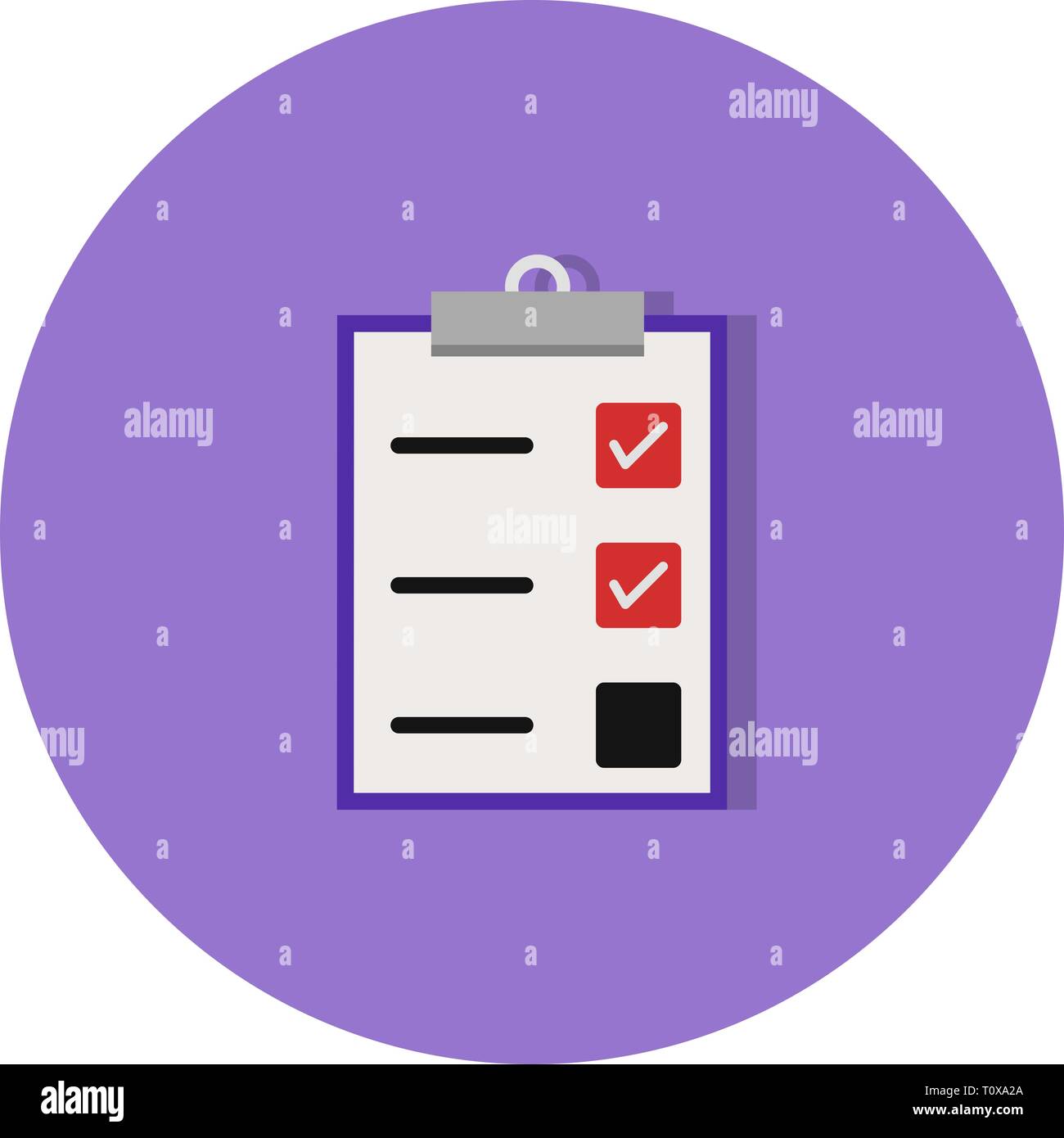 Illustration Task Icon Stock Photo - Alamy